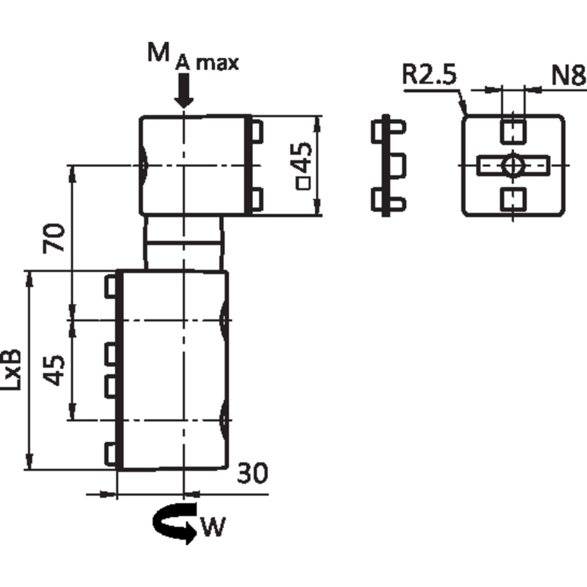Friktionsgelenk M90L für Systemarm (Set) - LP Montagetechnik GmbH