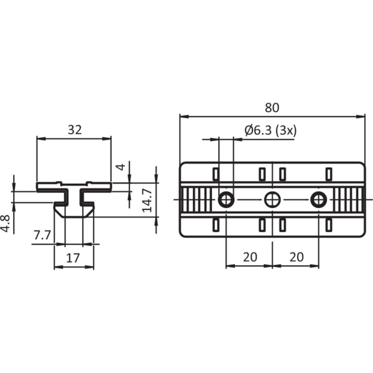Profilgleiter ZN 40 x 80 (Set) - LP Montagetechnik GmbH