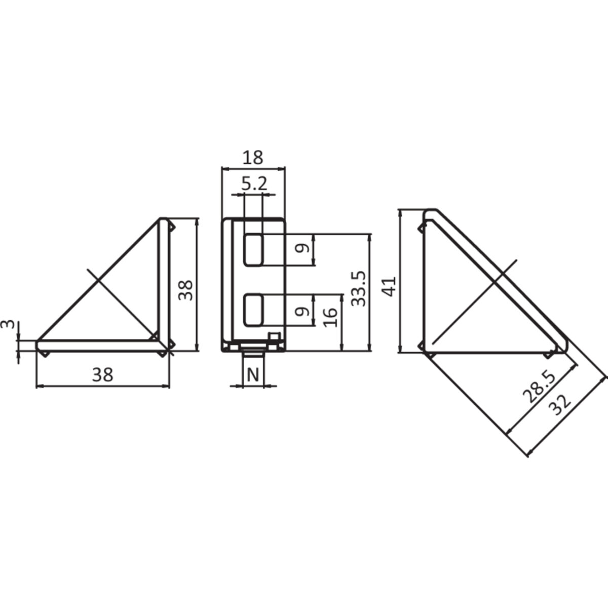 Aluwinkel 20 x 40 Abdeckkappe - LP Montagetechnik GmbH