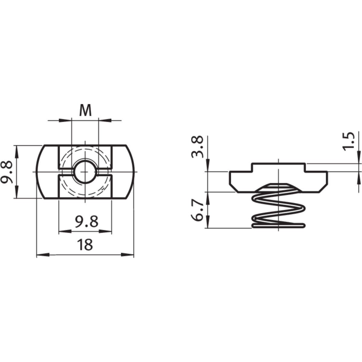 Federmutter (Profile - B) - LP Montagetechnik GmbH