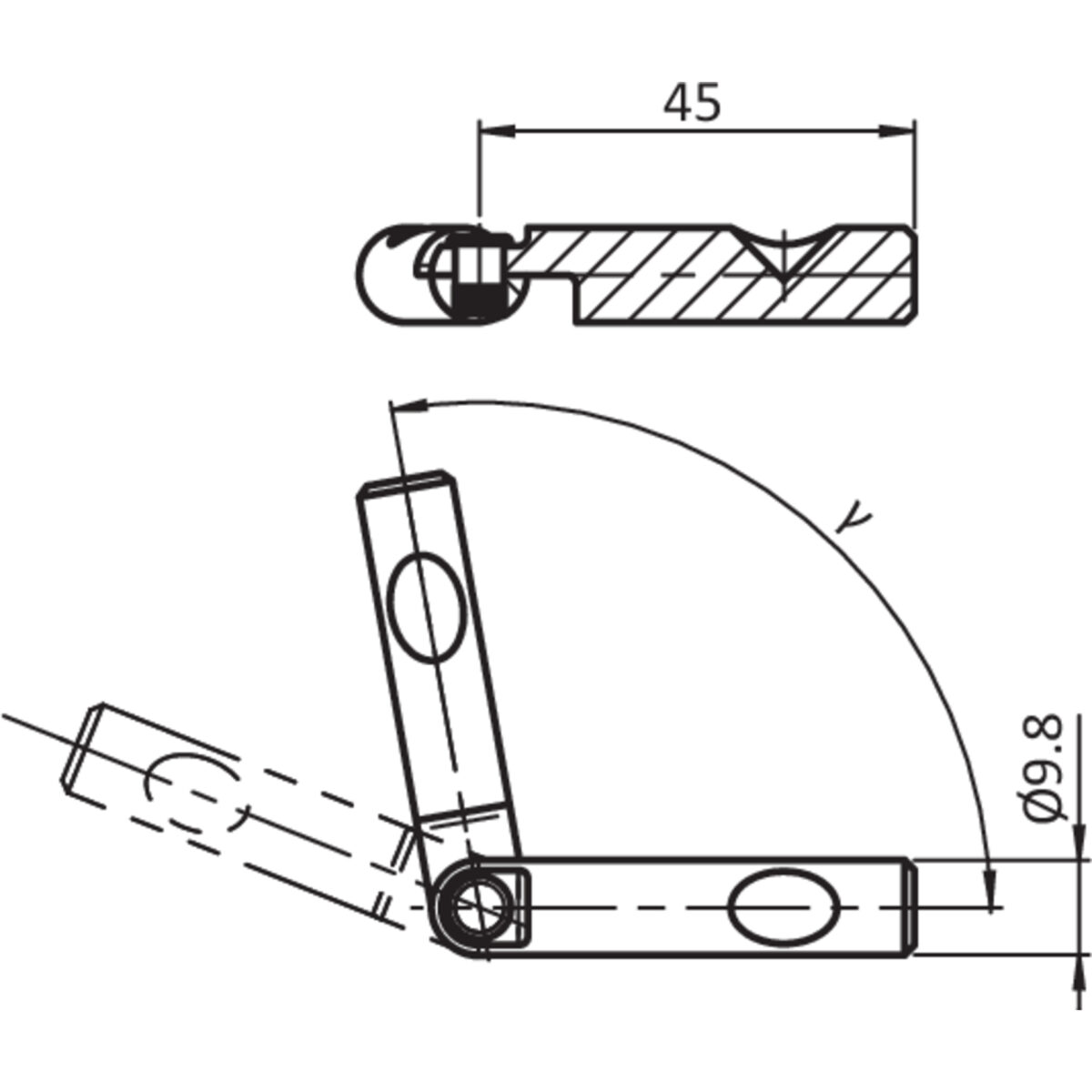Gehrungsverbinder B 30°-180°, Nut 10 - LP Montagetechnik GmbH