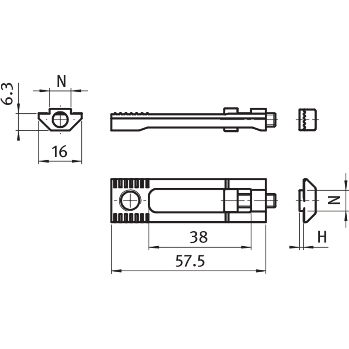 Fräsverbinder B, Nut 8 (Set) - LP Montagetechnik GmbH